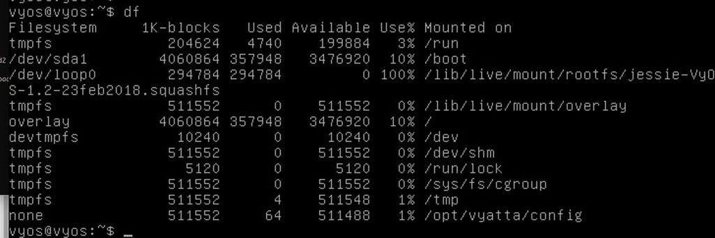 /dev/loop0 after install image? - General questions - VyOS Forums