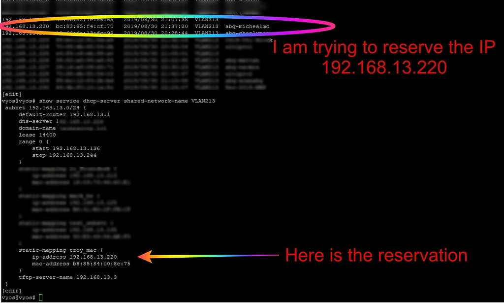 DHCP Server Static Mapping issue - General questions - VyOS Forums DHCP Server Static Mapping issue - General questions - VyOS Forums