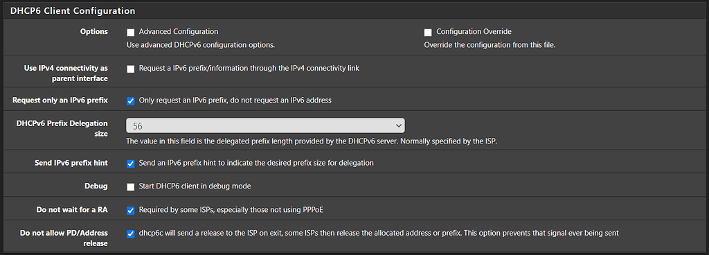 Prefix Only with DHCP6C for Telus - General questions - VyOS Forums