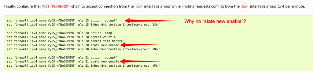 New Firewall Configuration Options - General questions - VyOS Forums