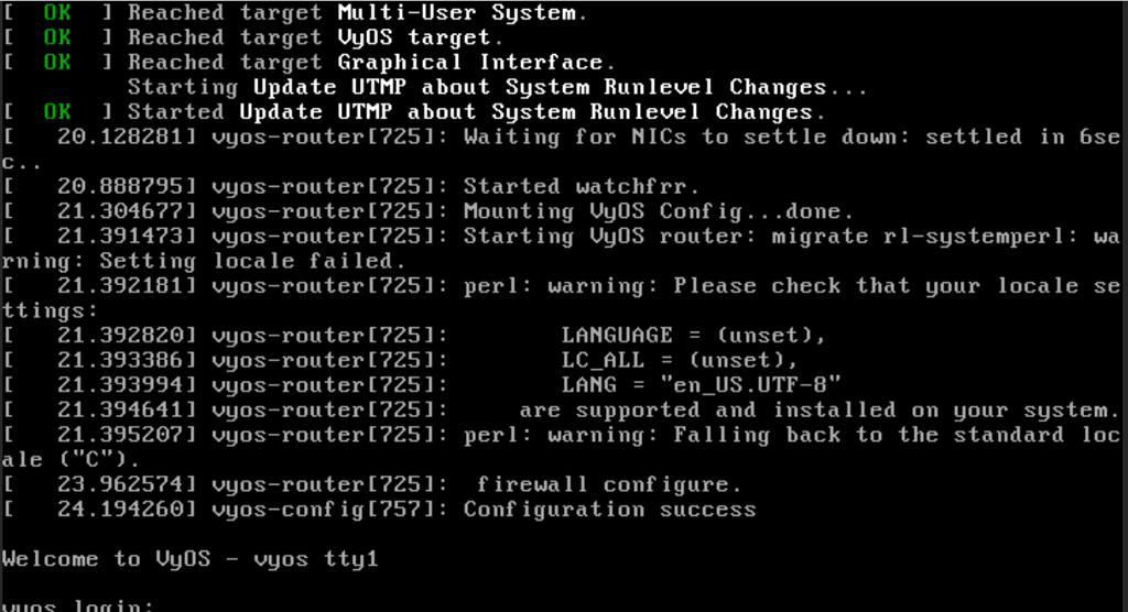 System does not work after first reset power - installation - VyOS Forums